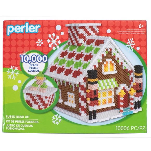 Perler | Holiday | Perler Bead Kit 3d Santas Workshop Gingerbread House ...